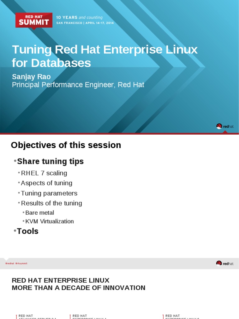 Rao W 0230 Tuning Rhel For Databases | PDF | Thread (Computing) | Scheduling (Computing)