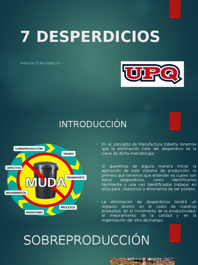 7 Desperdicios | Lean Manufacturing | Calidad (comercial)