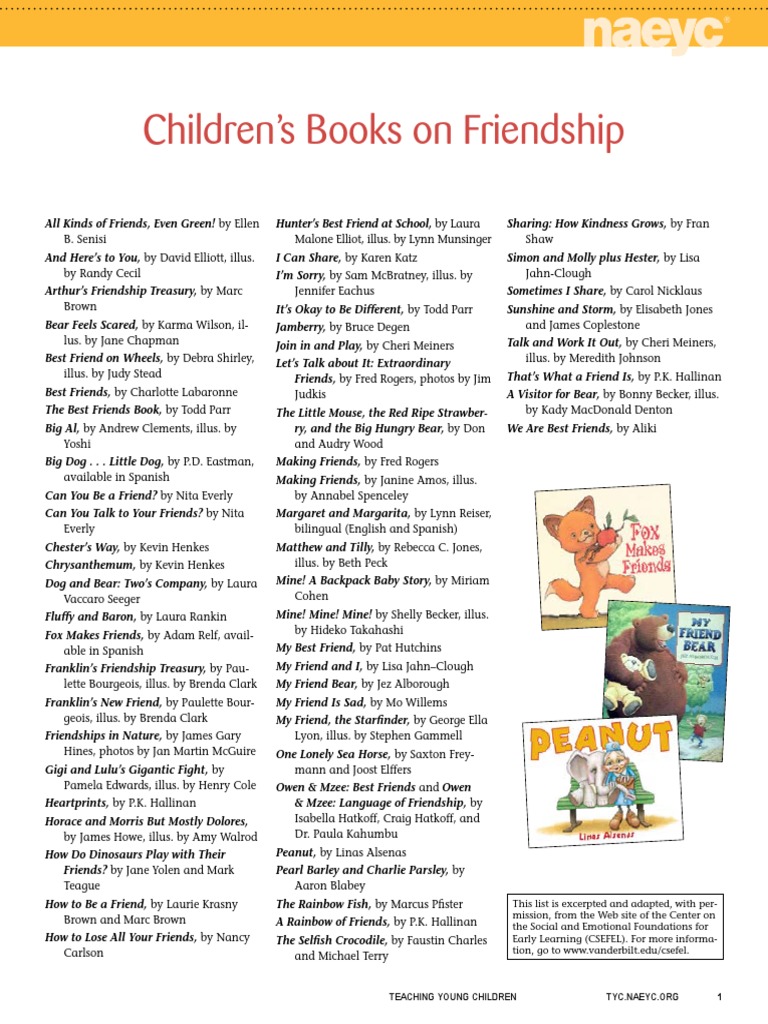 Children's Books on Friendship | PDF | Children's Media | Children's ...