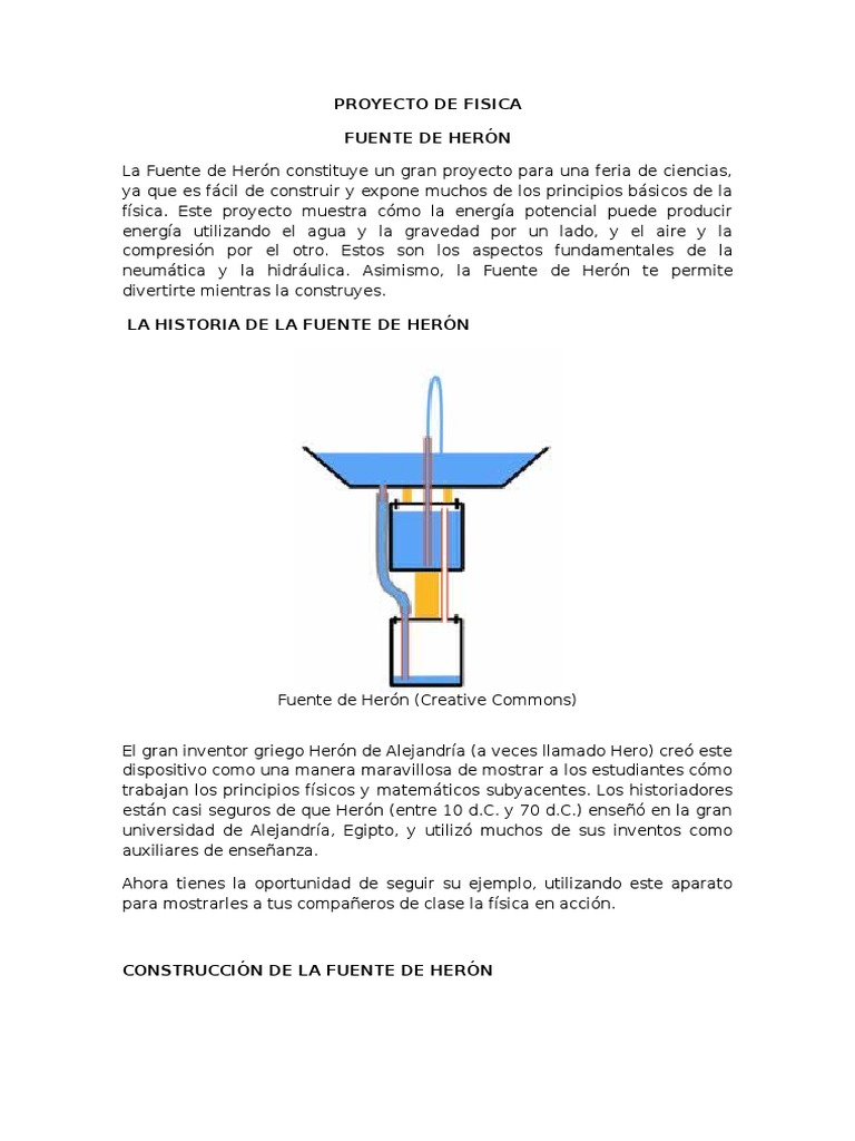 Proyecto de Fisica | PDF | Energía potencial | Agua