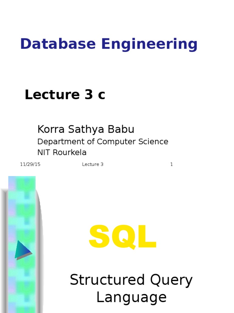Database Engineering Lecture 3 C Pdf Sql Database Index 6978