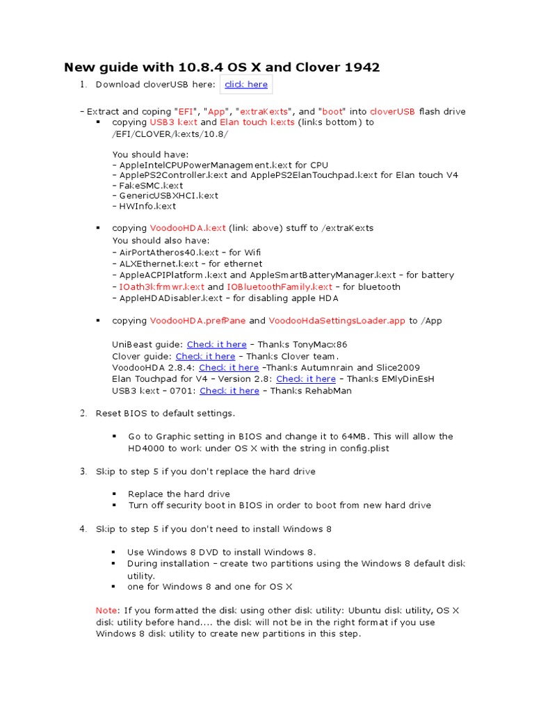 Guide To Install Mac Os X | PDF | Booting | Installation (Computer Programs)