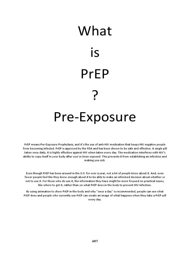 What Is Prep ? Pre-Exposure | PDF | Wellness