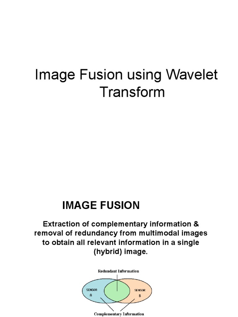Image Fusion Using Wavelet Transform | PDF | Wavelet | Algorithms