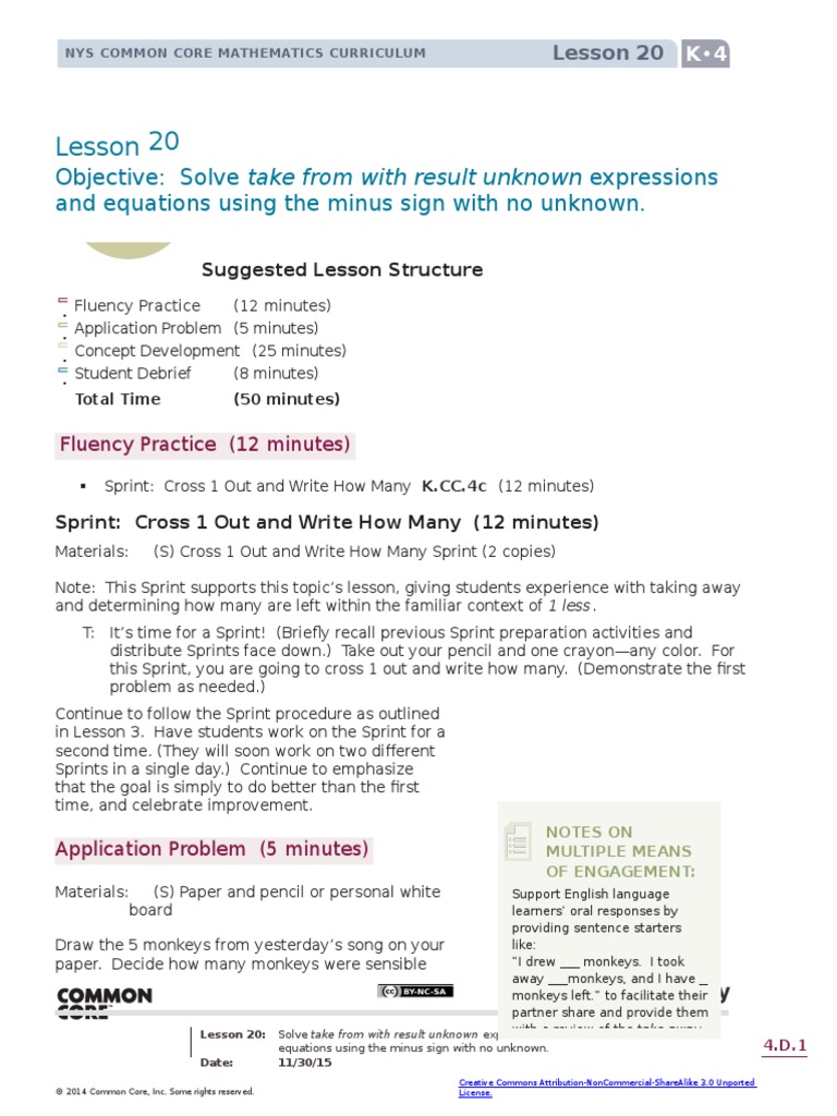 277 Math-Gk-M4-Topic-D-Lesson-20 | PDF | Common Core State Standards ...