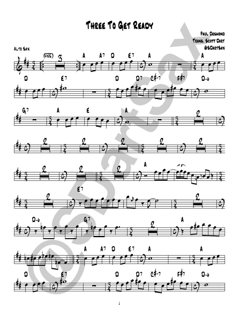 Paul Desmond - Three To Get Ready | PDF
