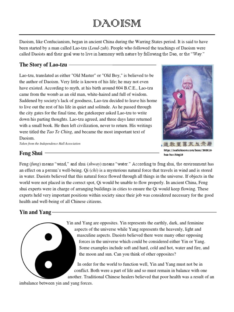 Daoism | PDF | Laozi | Yin And Yang
