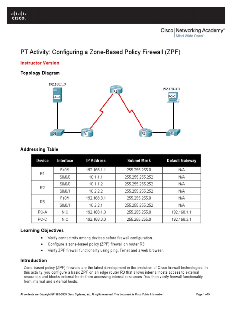 En Security Chp4 PTActC Zone Based Policy Firewall Student | PDF ...