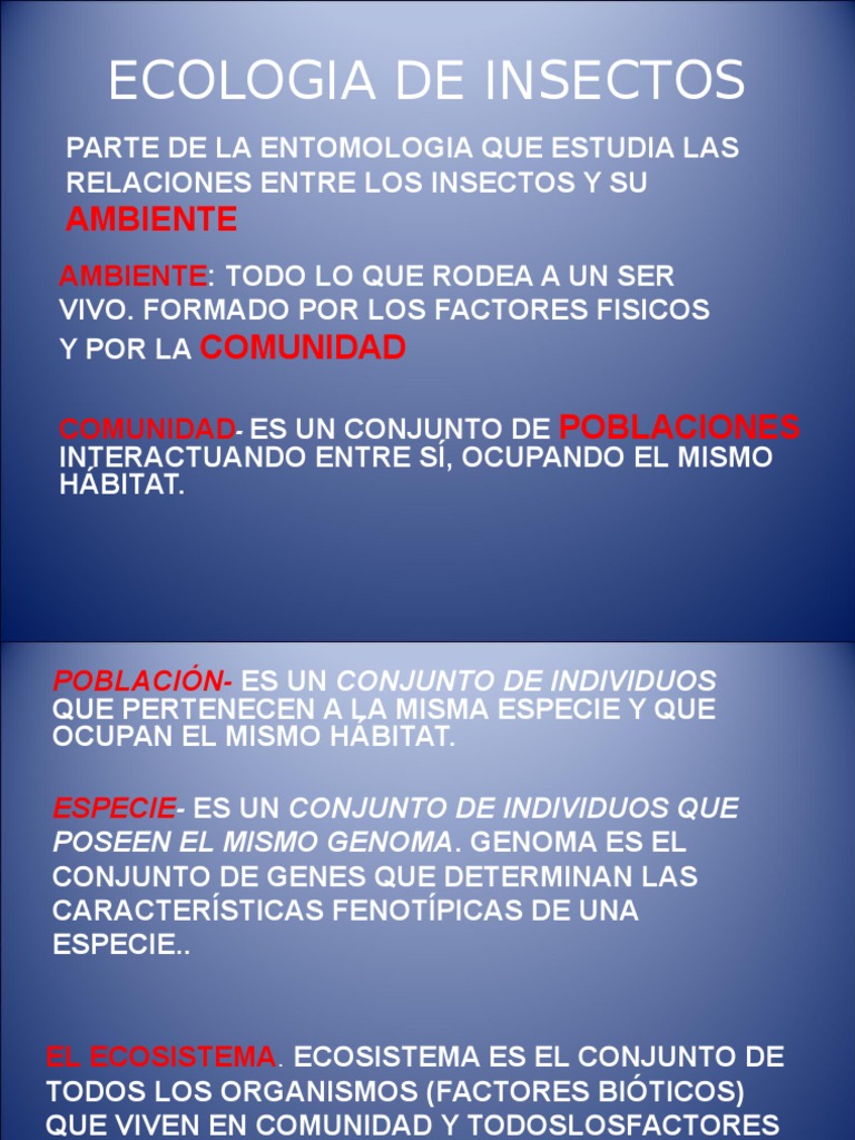Ecología de Insectos y Ecosistemas | PDF