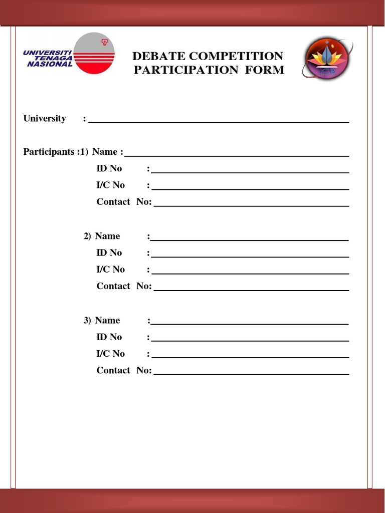 THAMIZHAR THIRUNAAL DEBATE COMPETITION PARTICIPATION FORM & RULES AND ...
