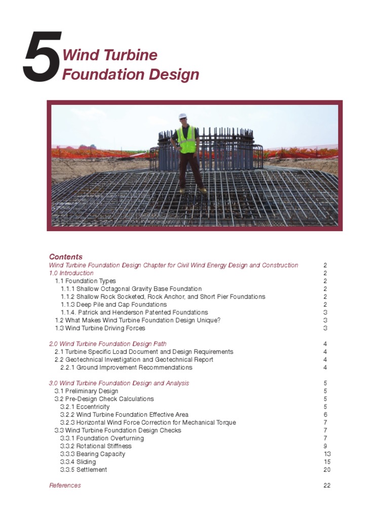 Wind Turbine Foundation Design Ch5 | Deep Foundation | Geotechnical ...