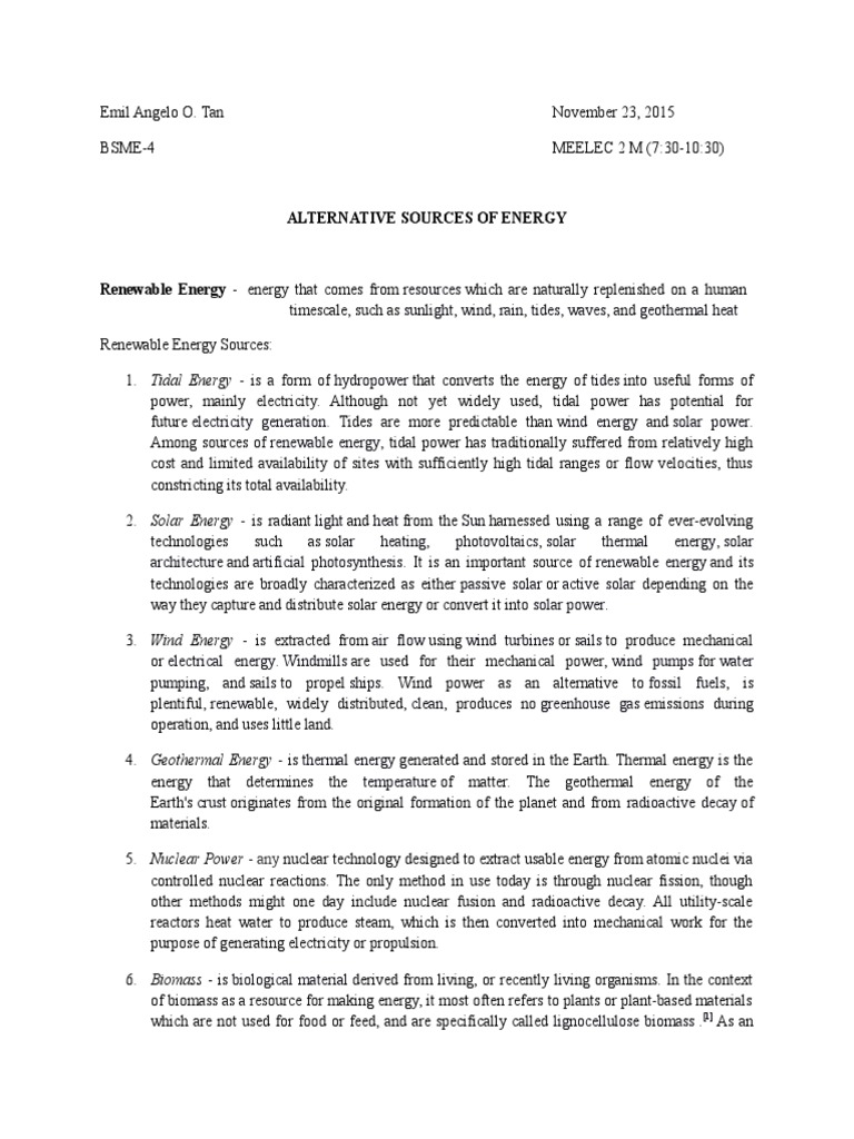 ELEC Assignment | PDF | Fuels | Renewable Energy