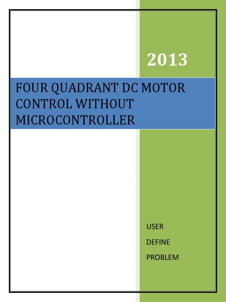 Four Quadrant DC Motor Control System | PDF | Field Effect Transistor ...