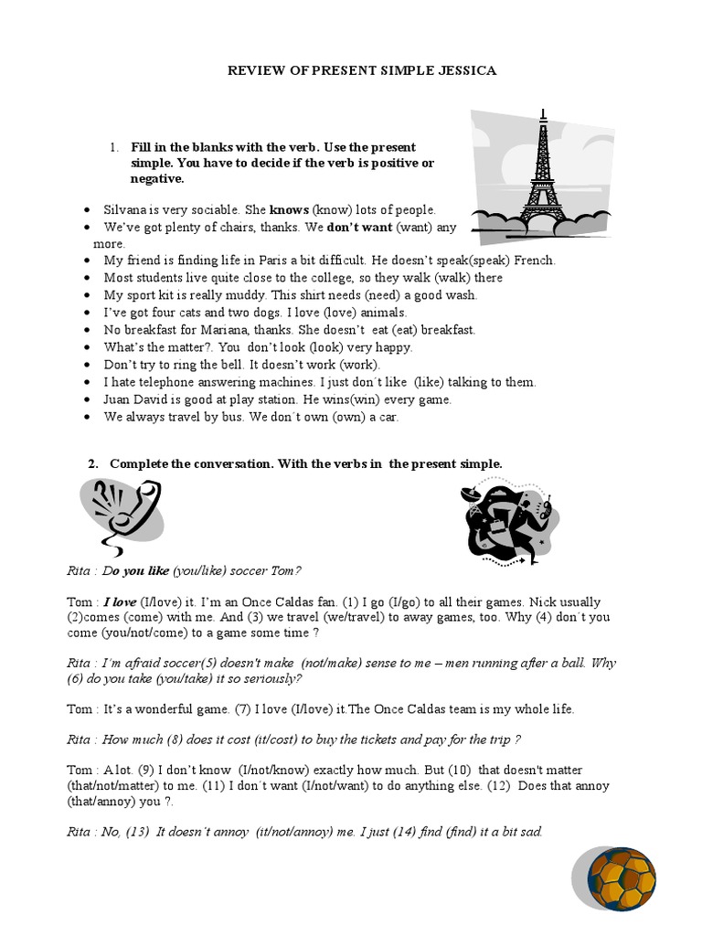 Present Simple Activities | PDF