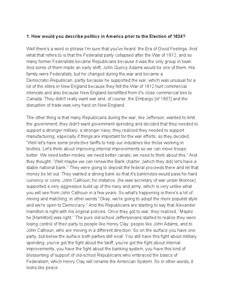 Randolph Roth Skype Interview Transcript | PDF | Federalist Party | The ...