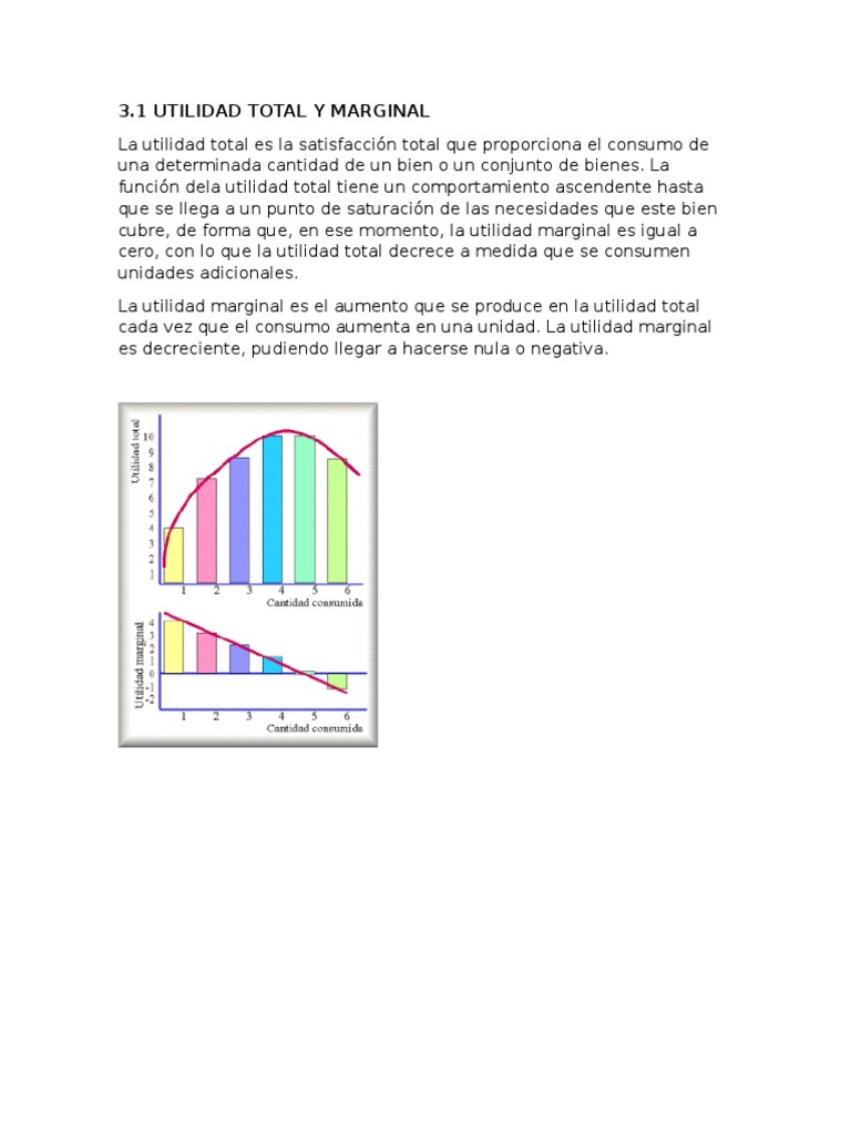 Utilidad Total y Marginal Explicada | PDF
