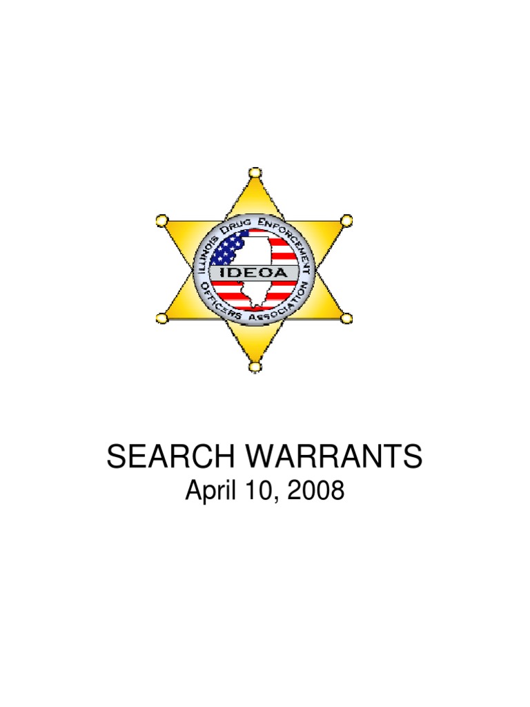 Search Warrant Manual | PDF | Search And Seizure | Search Warrant