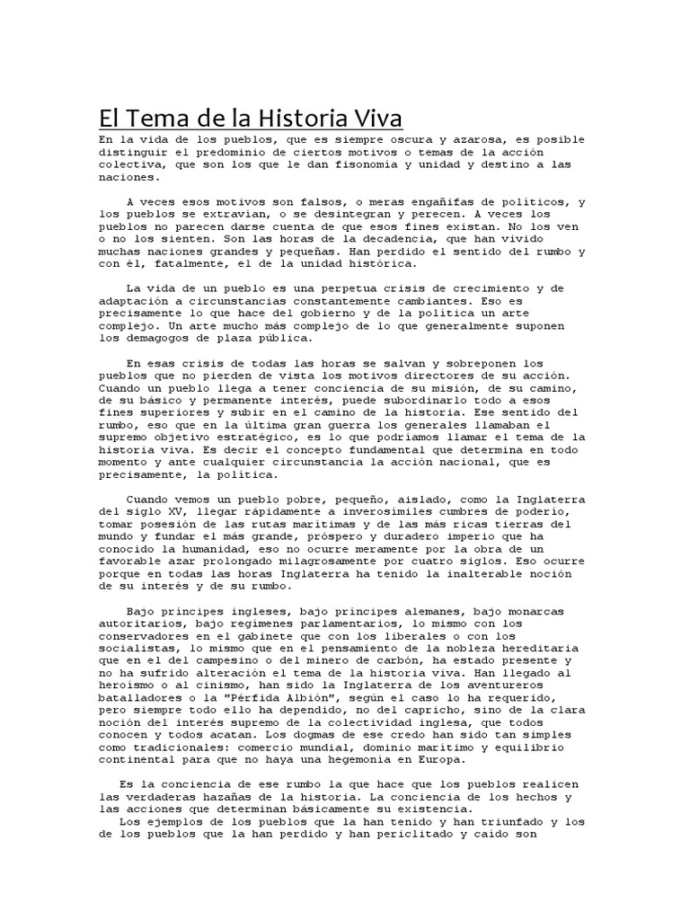 Uslar Pietri-El Tema de La Historia Viva | Descargar gratis PDF ...