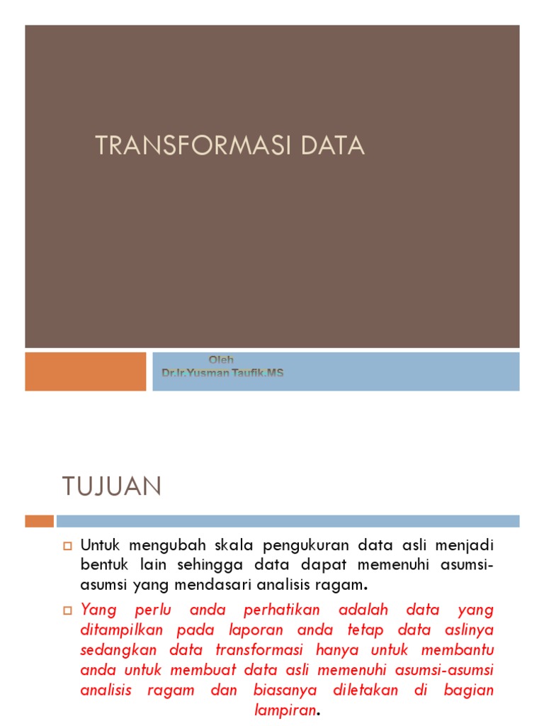 Transformasi Data | PDF