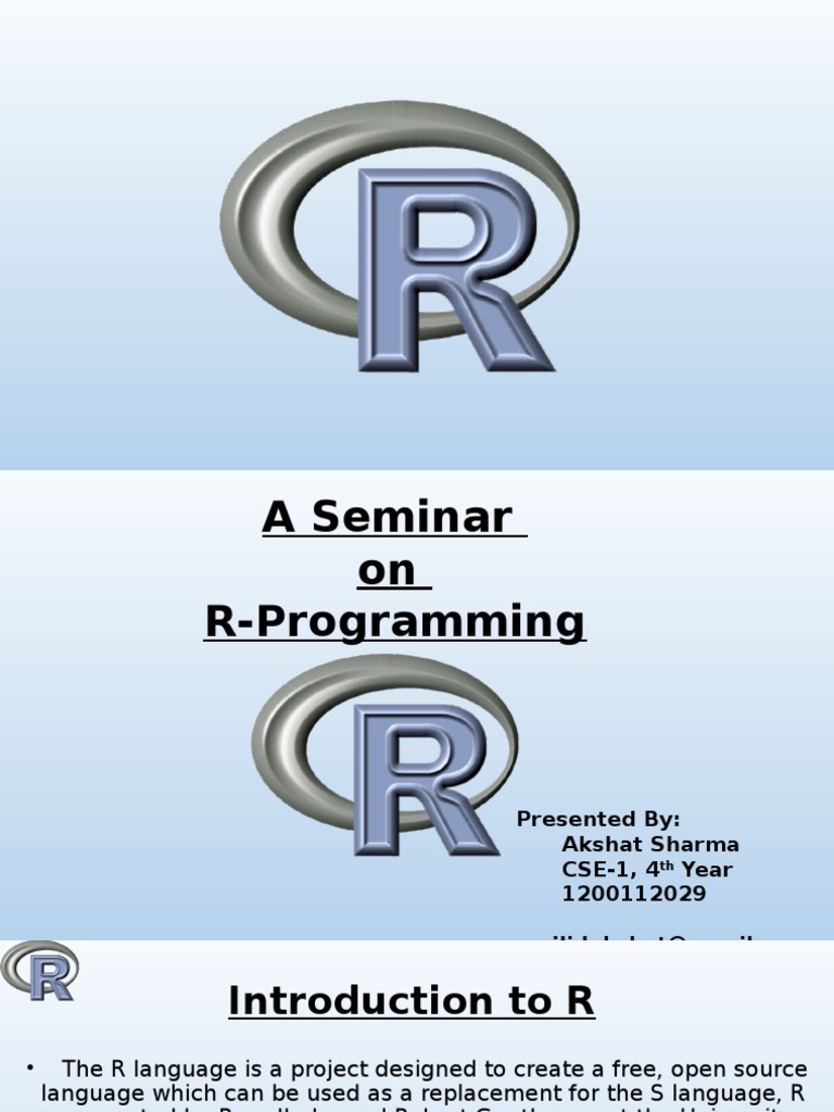 R Programming Presentation | PDF | R (Programming Language) | Command Line Interface