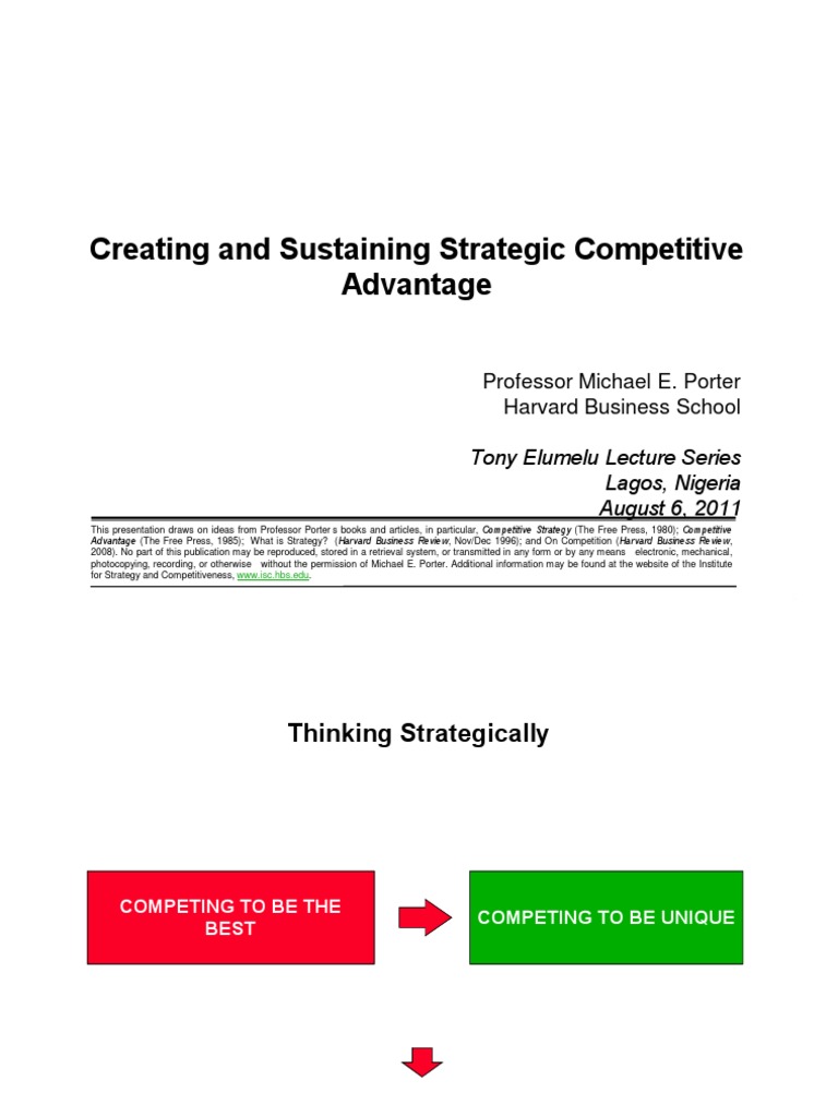 Michael Porter Presentation | PDF | Strategic Management | Value Chain