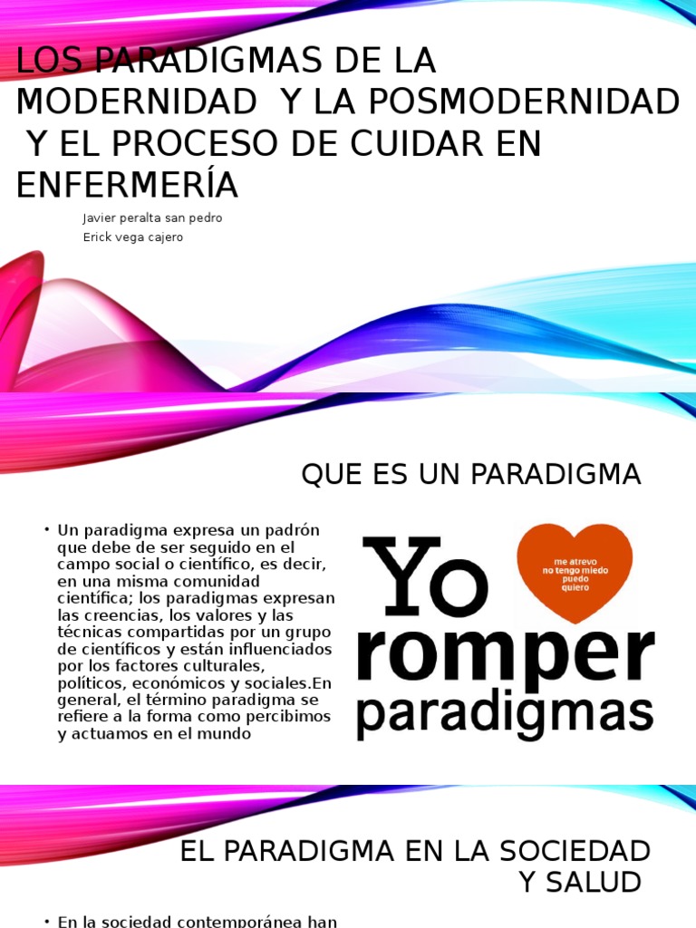 Los Paradigmas de La Modernidad y La Posmodernidad | PDF | Enfermería | Paradigma