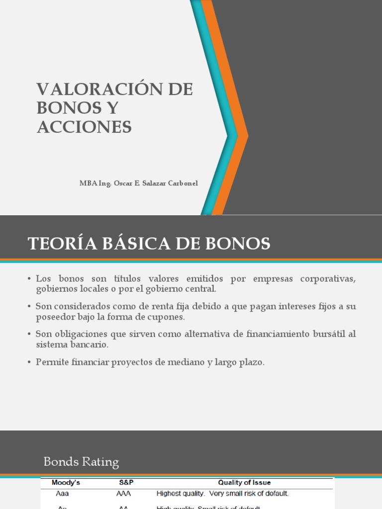 Valoracion de Bonos y Acciones Ucv | PDF | Compartir (Finanzas) | Economía Financiera