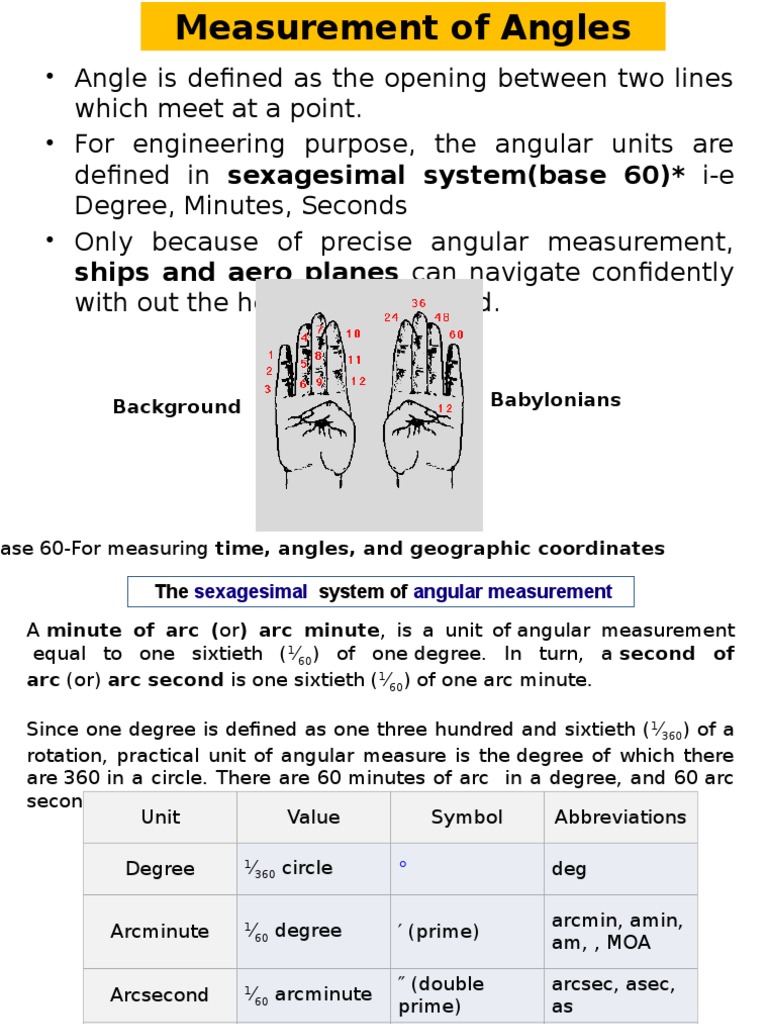 Angular Measurement | PDF | Minute And Second Of Arc | Scientific ...