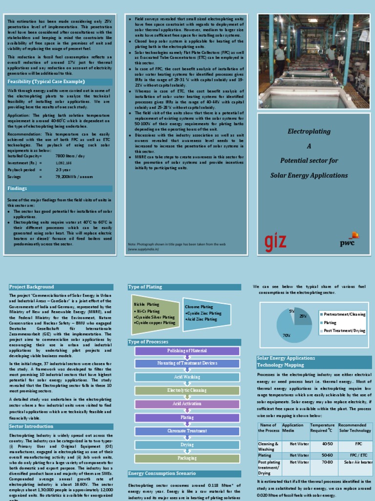 Electroplating Brochure | PDF | Solar Energy | Water Heating