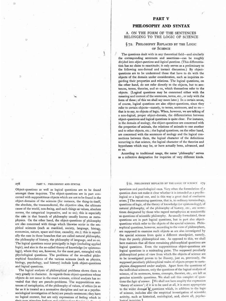 Philosophy and Syntax | PDF | Logic | Syntax