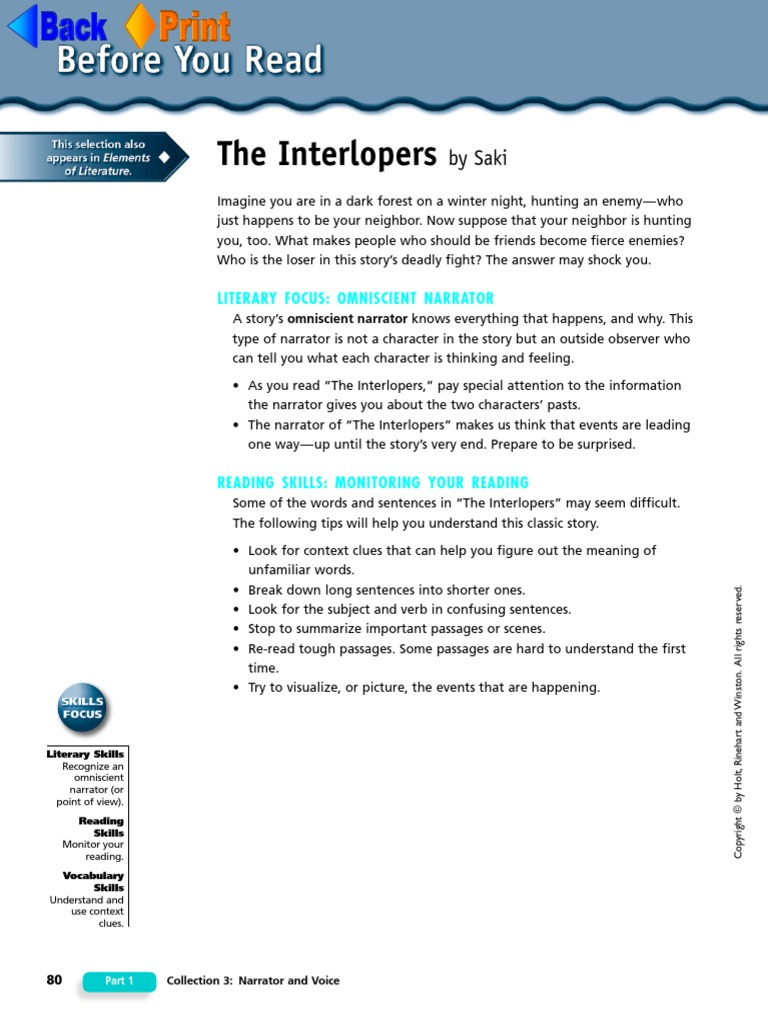 The Interlopers | PDF | Saki | Omniscience