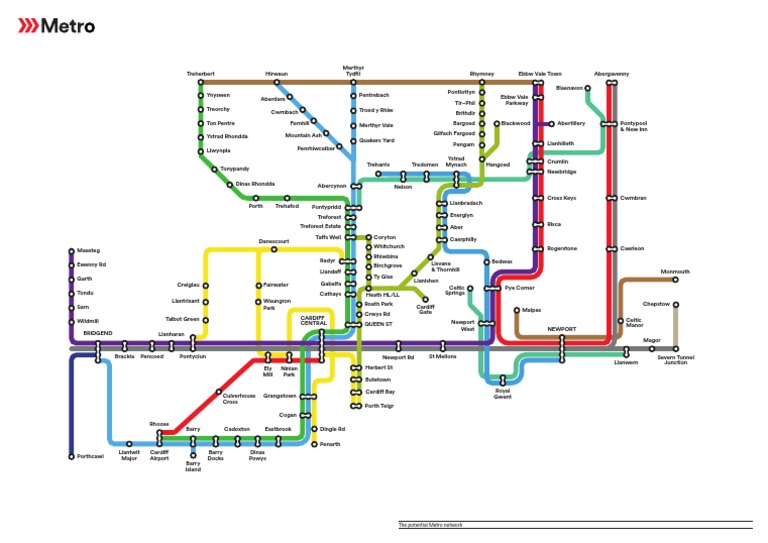 South Wales Metro Map | PDF | Wales | Great Britain