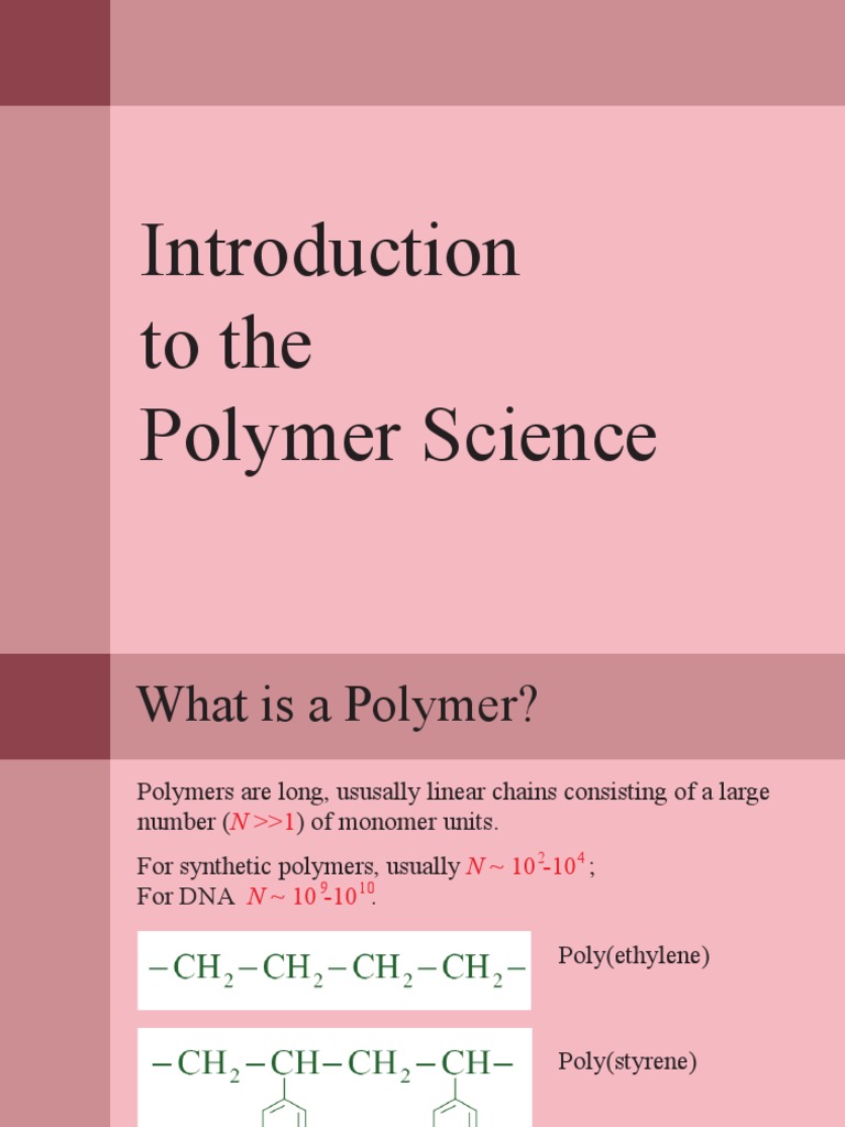 To The Polymer Science | PDF | Copolymer | Polymers
