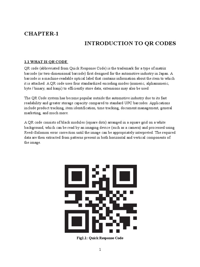 An Introduction to QR Codes: Structure, Applications, and History of ...