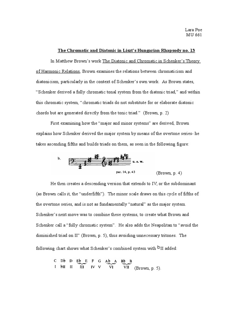 Schenkerian Analysis of Liszt Hungarian Rhapsody 13 | PDF | Musical ...