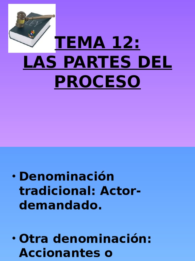 Presentacion Partes Procesales | PDF | Ley procesal | Reunión
