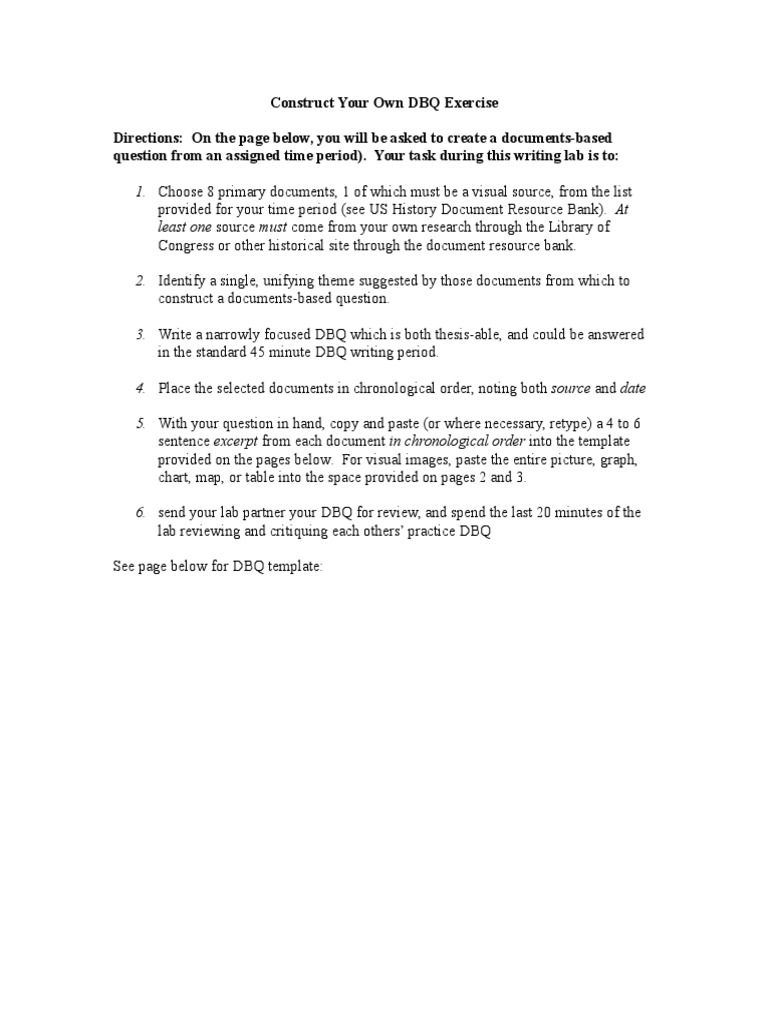 AP History DBQ Creation Guide | PDF | Career & Growth | Art