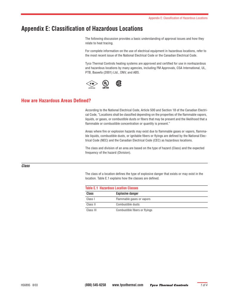 Classification of Hazardous Locations | PDF | Safety | Chemistry
