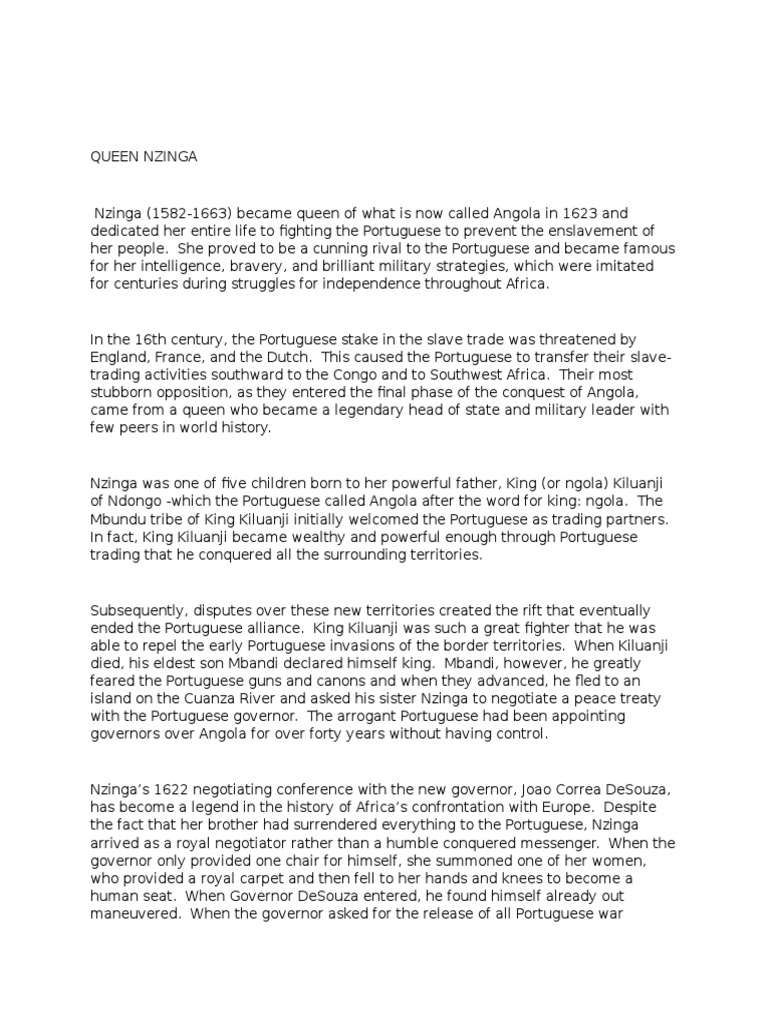 Queen Nzinga | PDF | Portugal | Military