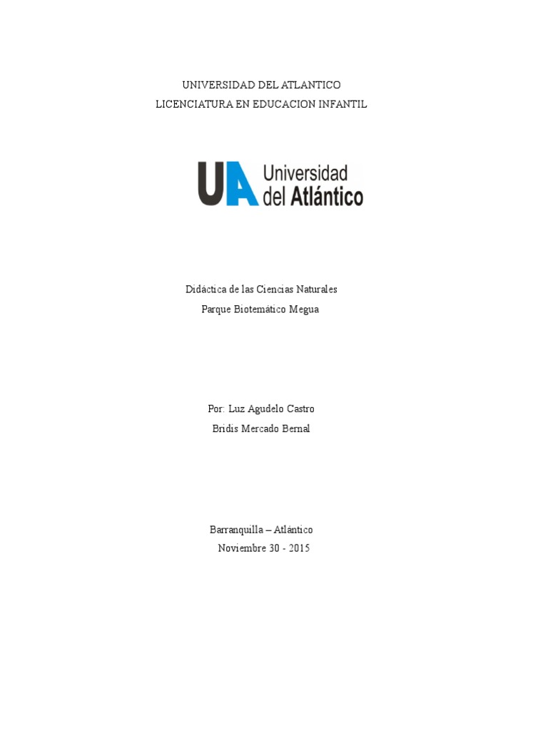 Parque Biotemático Megua | PDF | Colombia | Tierra