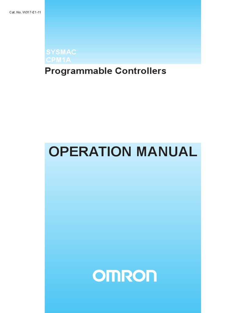 Omron Sysmac Micro Cpm1a Operation Manual en | PDF | Power Supply | Relay