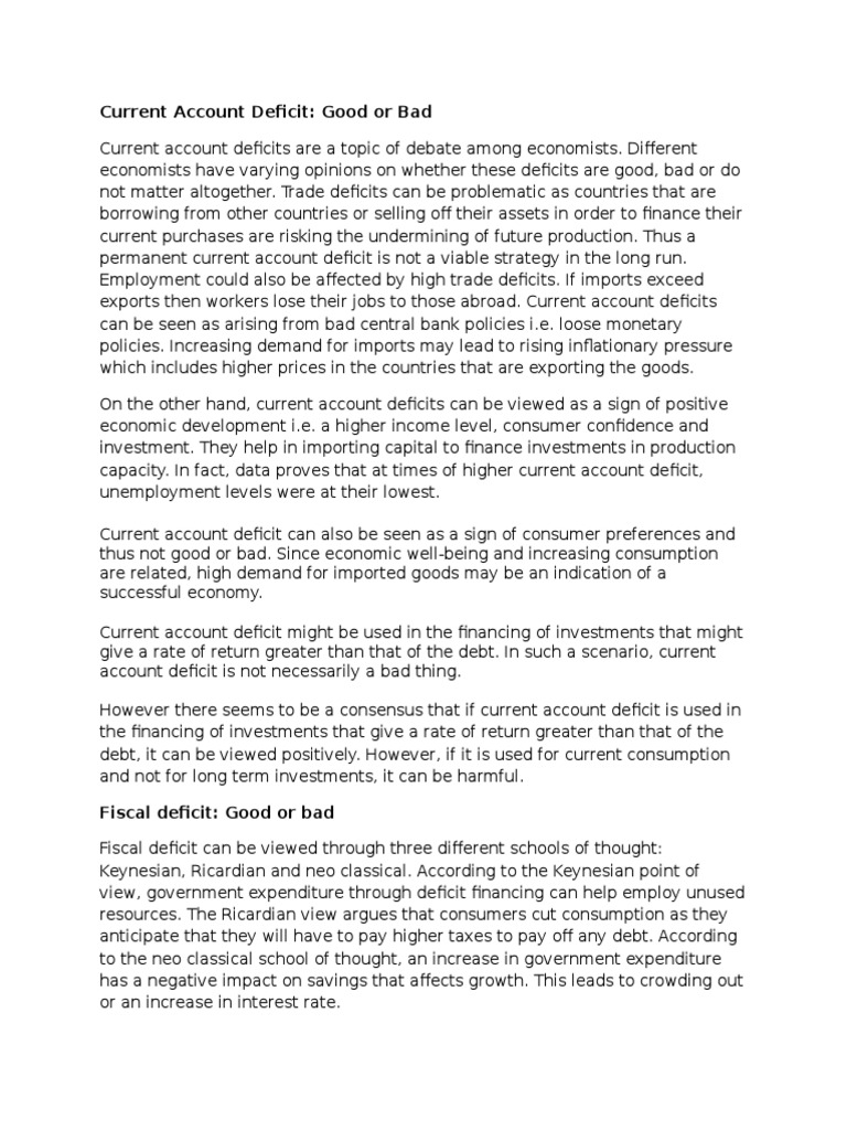 Twin Deficits Significance | PDF | Deficit Spending | Fiscal Policy