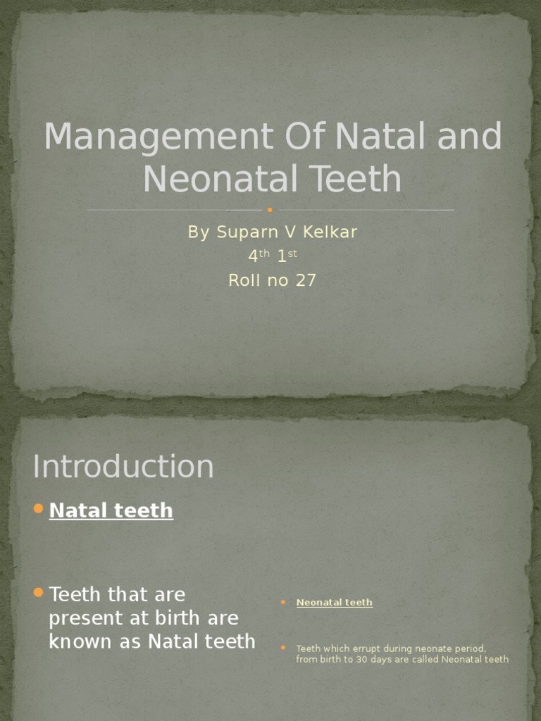Natal Teeth | PDF | Tooth | Breastfeeding