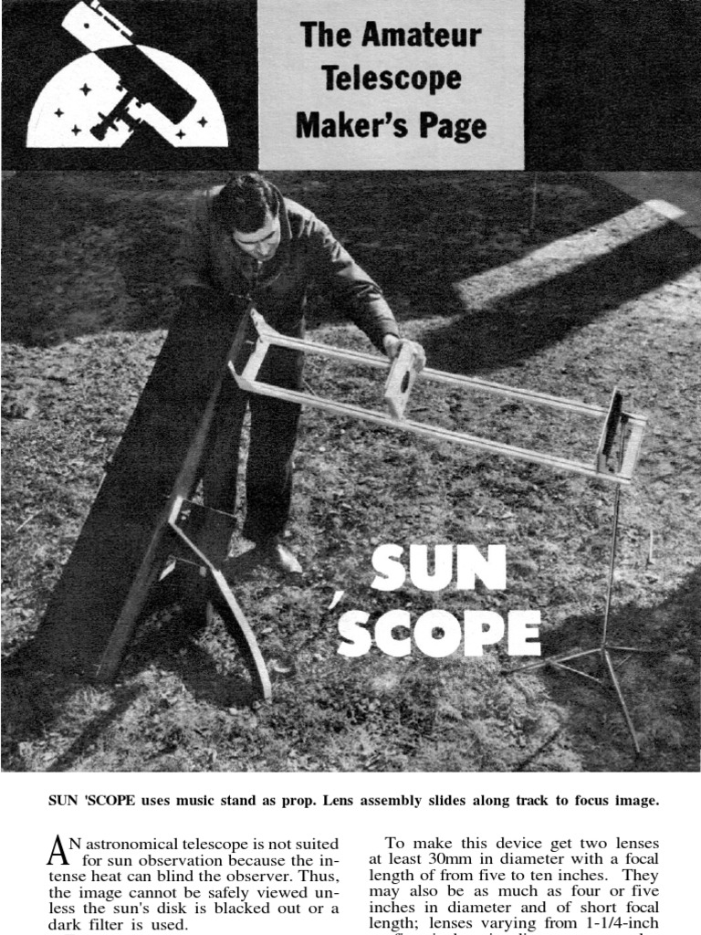 Sun Scope | PDF | Lens (Optics) | Telescopic Sight