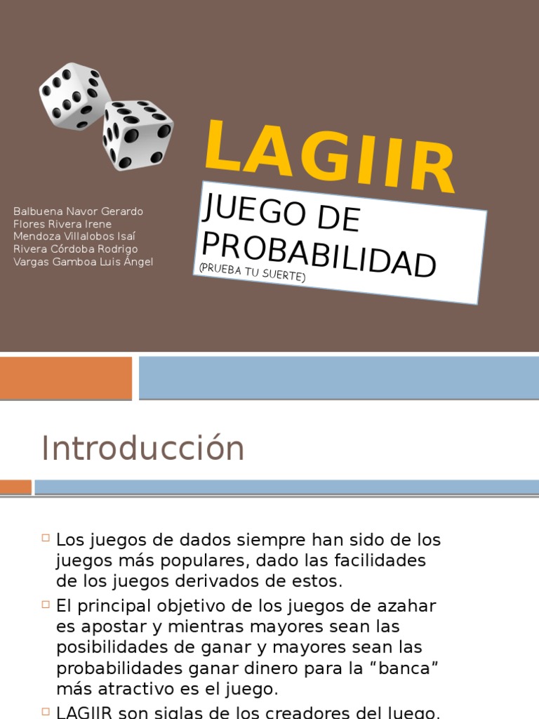 Juego de Probabilidad LAGIIR | PDF | Deportes y actividades al aire ...