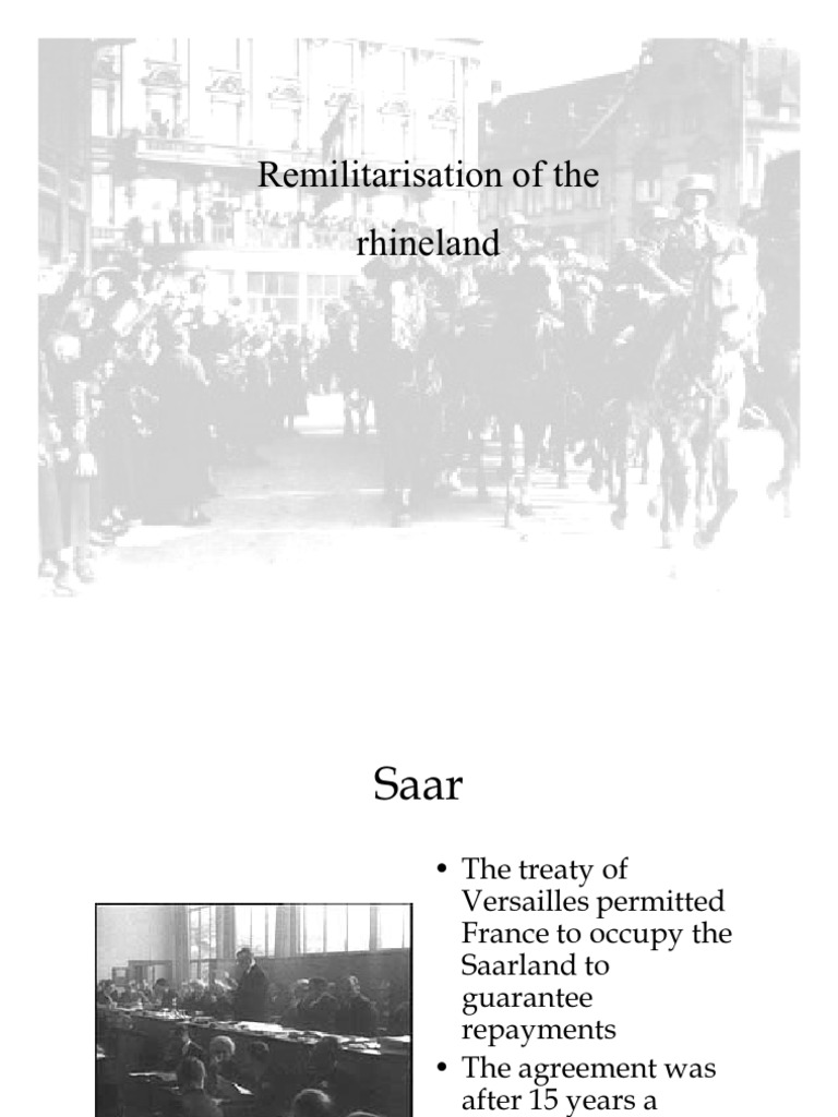 Remilitarisation of The Rhineland | PDF | Adolf Hitler | Global Politics