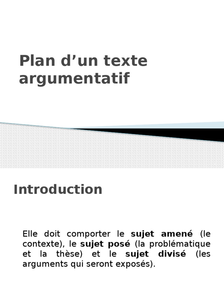 Plan D'un Texte Argumentatif | PDF | Argumentation | Critique