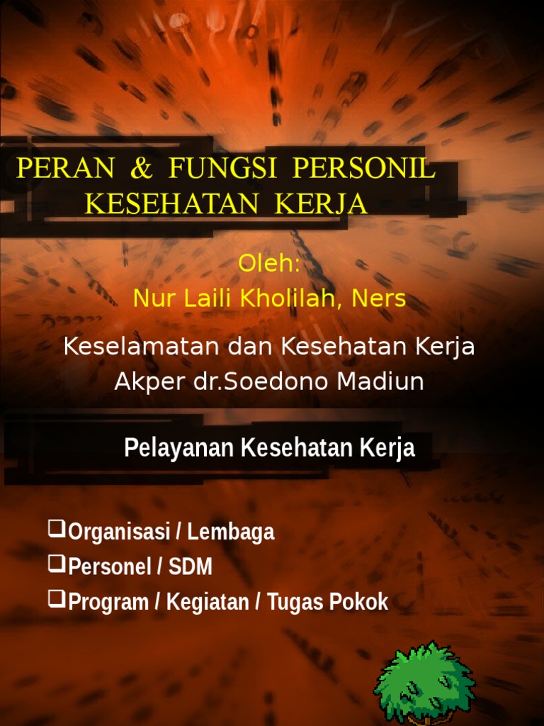 Peran Dan Fungsi Personil k3 | PDF | Kesehatan Holistik