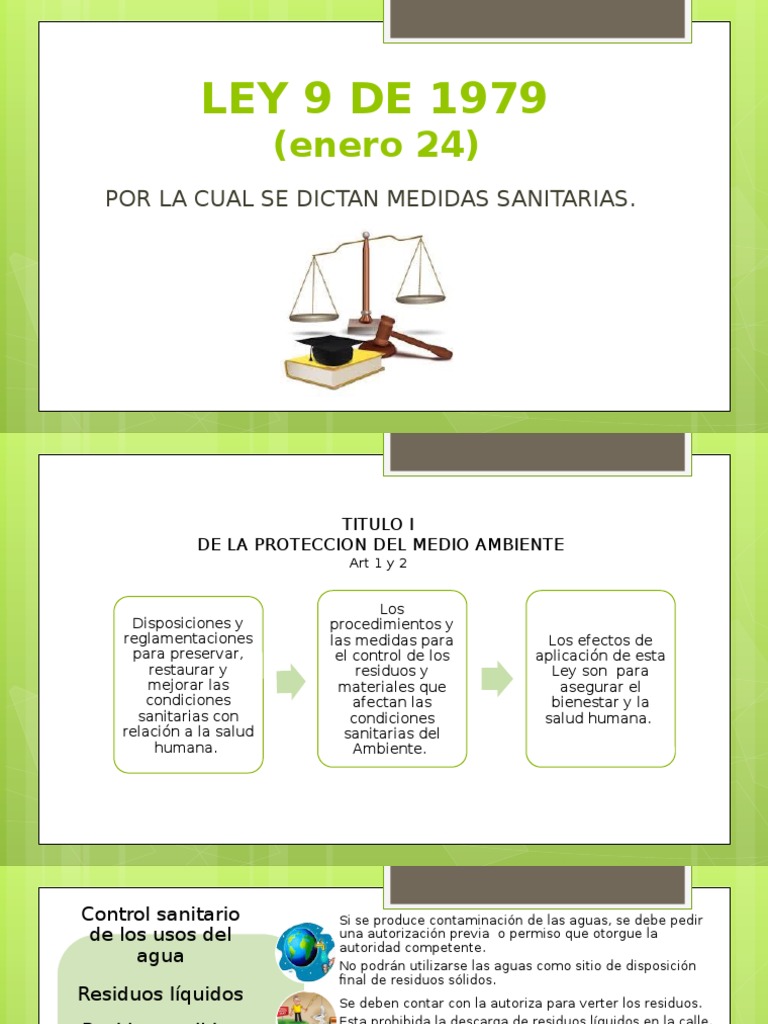 Ley 9 de 1979 | PDF | Agua potable | Agua