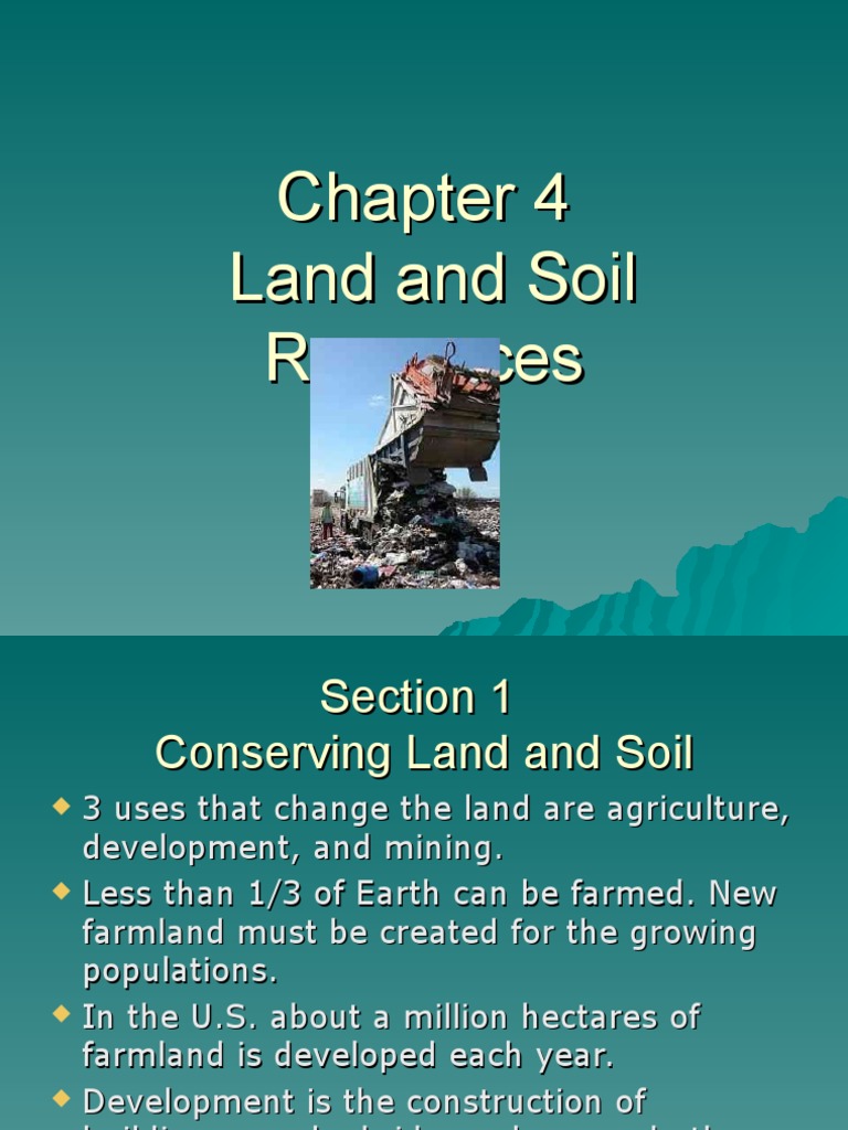 Chapter 4 - Land and Soil Resources Ppt | Recycling | Waste
